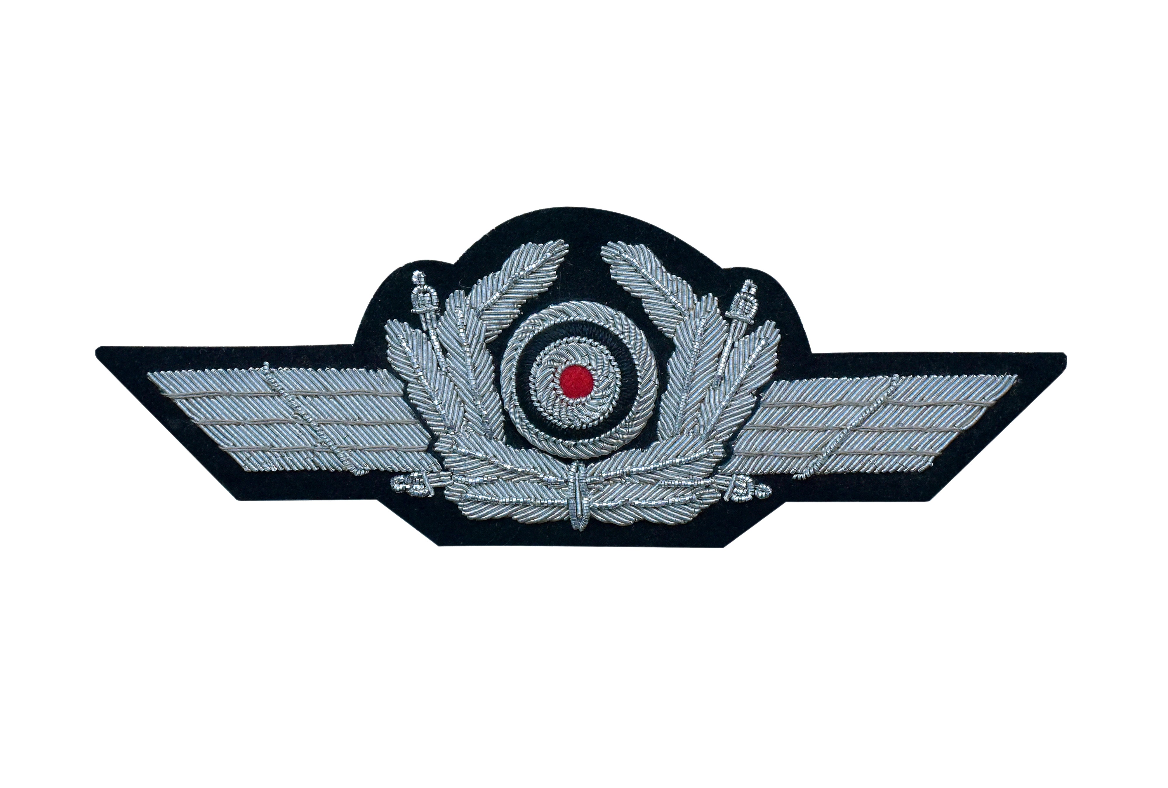 WH handgesticktes Luftwaffe Offizier Schirmmützen Abzeichen